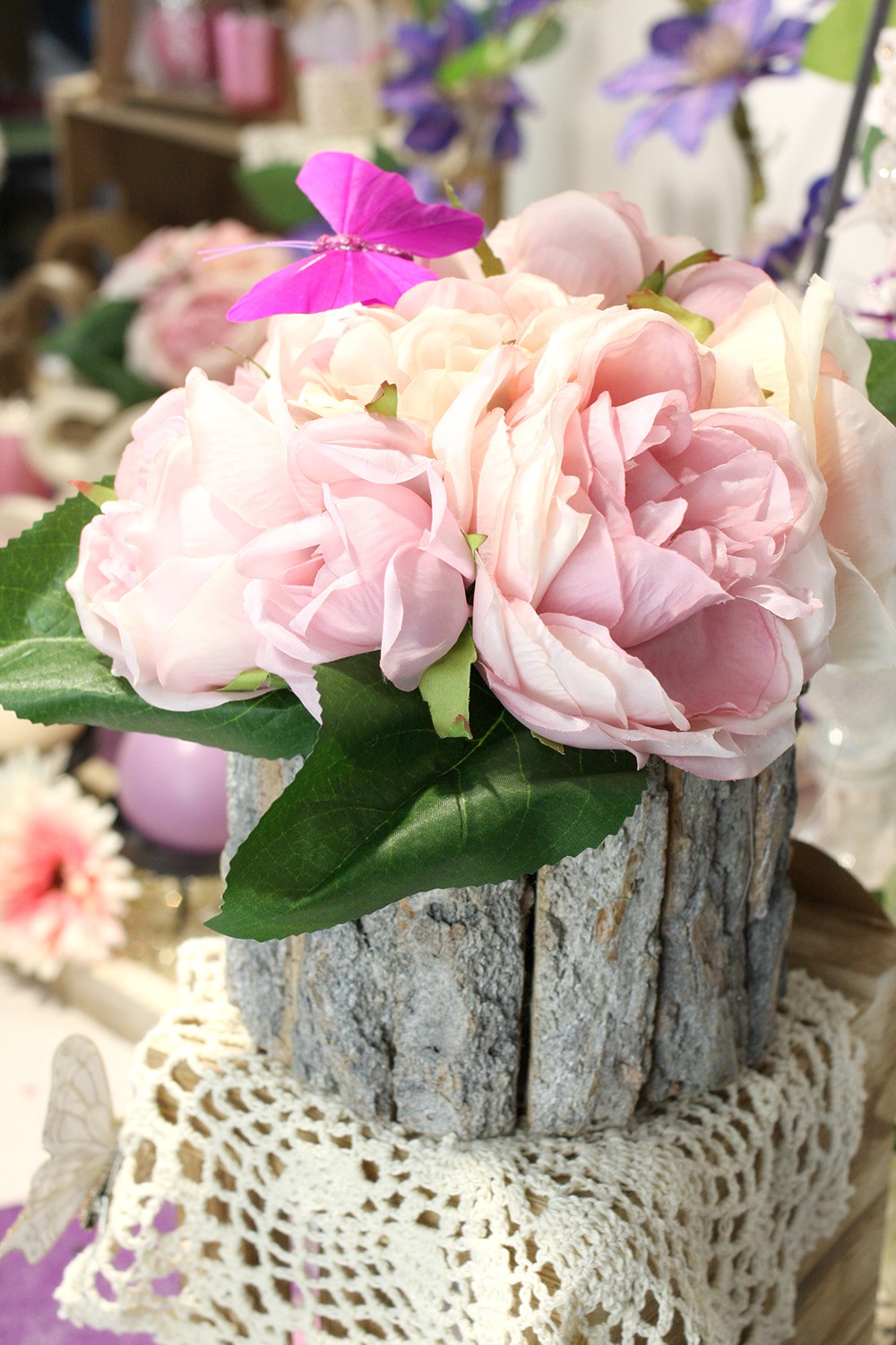 Table rose et violet Clématites - Fêter & recevoir