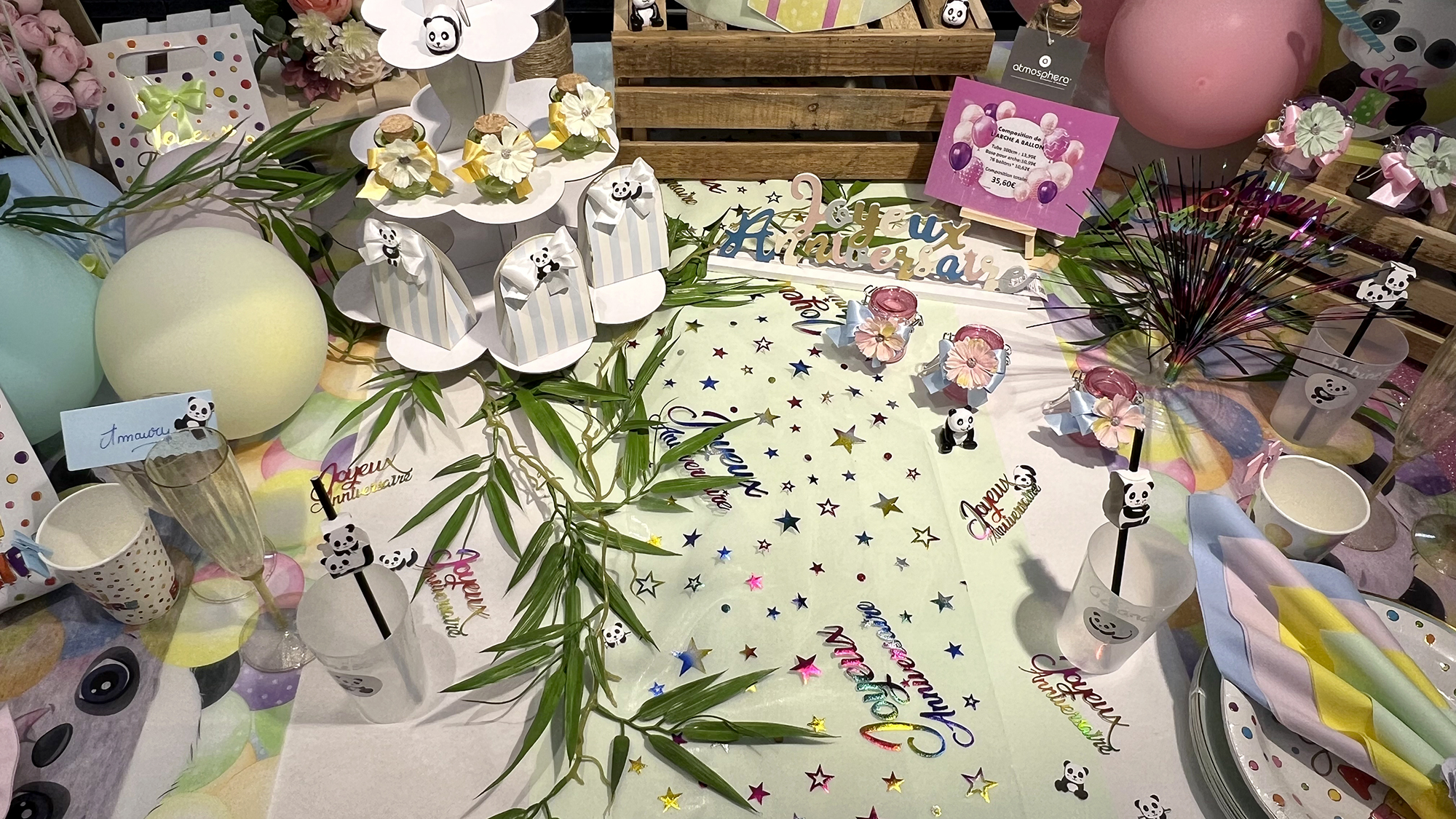 Table Anniversaire panda Baby - Fêter & recevoir
