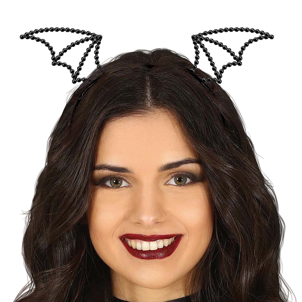 SERRE-TÊTE AILES CHAUVE-SOURIS PERLES NOIR SERRE-TÊTE AILES CHAUVE-SOURIS PERLES NOIR